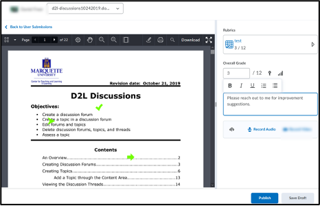 D2L Dropbox // Digital Learning // Marquette University